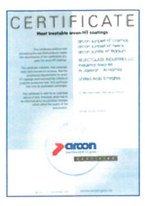 Certification - Select Glass Industries