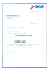 Certification - Select Glass Industries